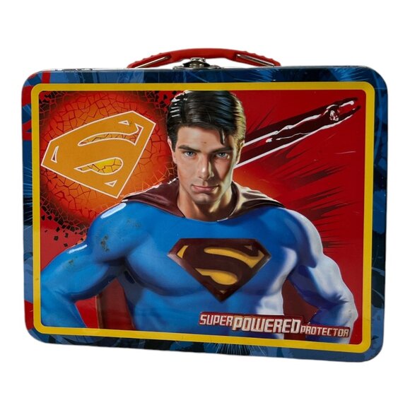 Accessories | Vintage 3d Superman Metal Lunch Box With Handle Latch 1 X ...